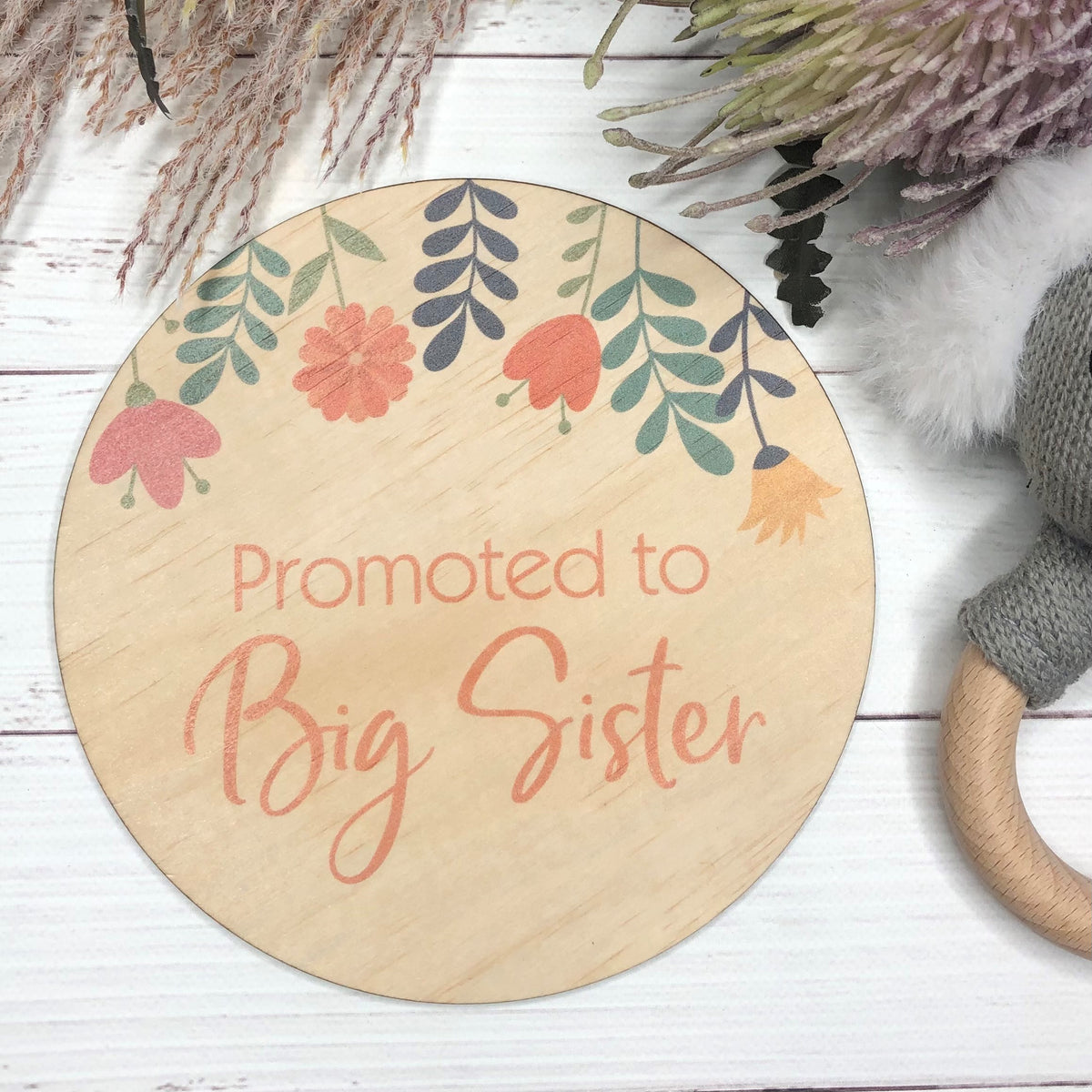 Promoted To Announcement Disc - Big Sister – Possum & Friends Boutique